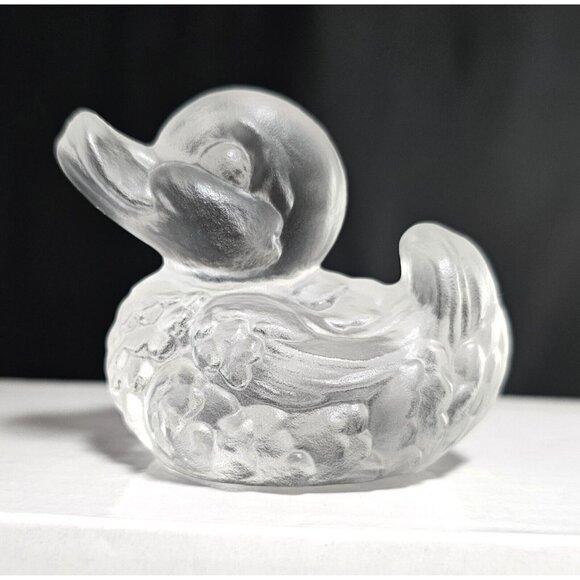 Goebel | Accents | Goebel Glass Duck Figurine Paperweight 25 Frosted 3d ...